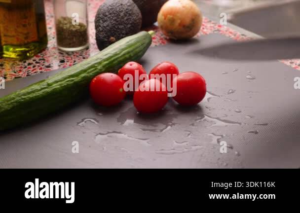 Closeup of person hands chopping vegetables in kitchen Stock Video ...