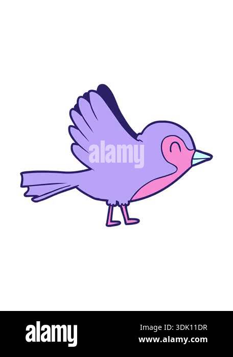 shivering motion animation of a Cartoon Robin Stock Video Footage - Alamy