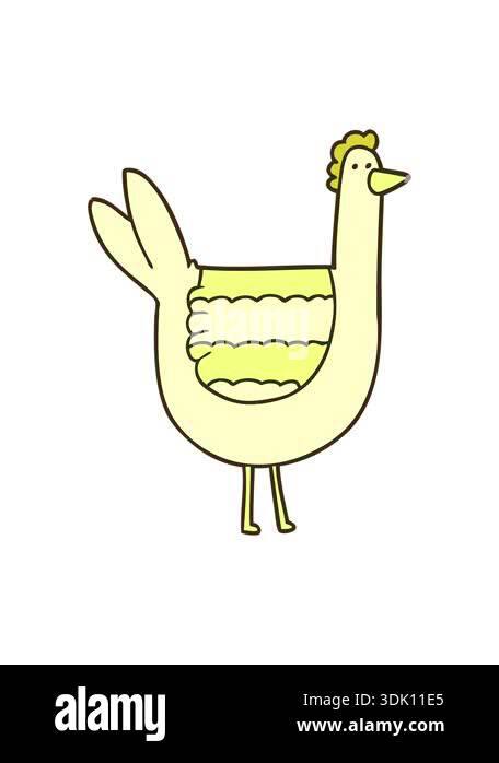 changing color animation of cartoon chicken Stock Video Footage - Alamy