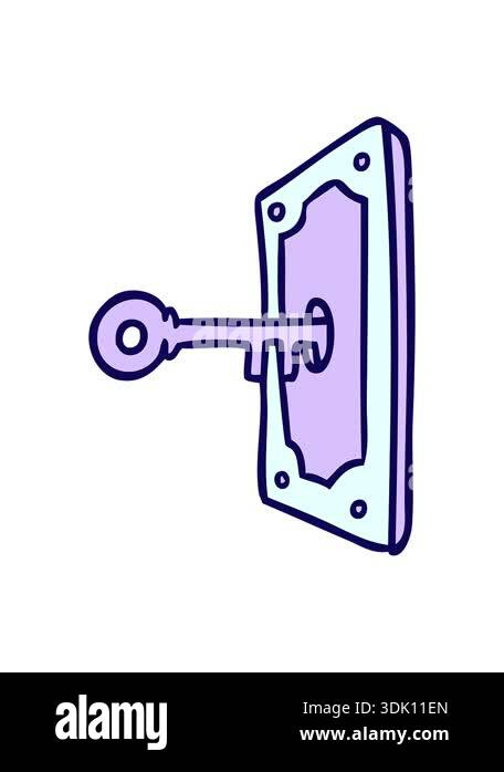 neon light effect animation of hand drawn cartoon doodle of a door ...