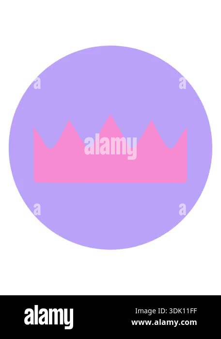 pixelize effect animation of iconic tattoo style image of a crown Stock ...