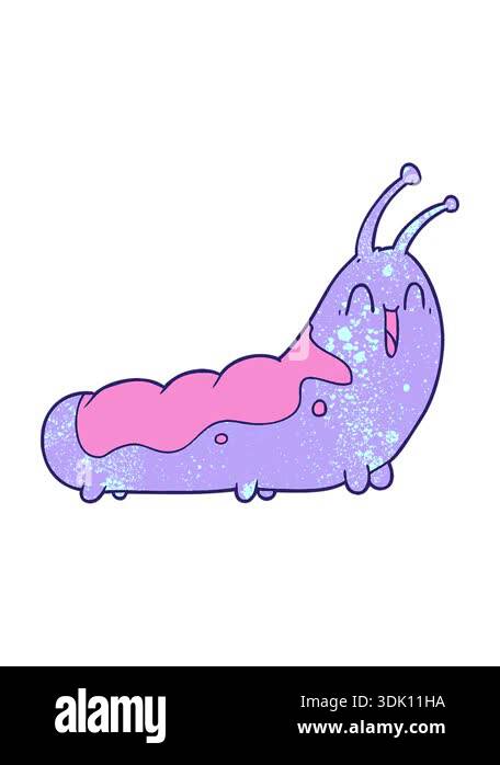 shaking motion animation of funny caterpillar cartoon Stock Video ...