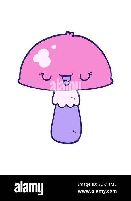 shaking motion animation of cartoon doodle mushroom Stock Video Footage ...