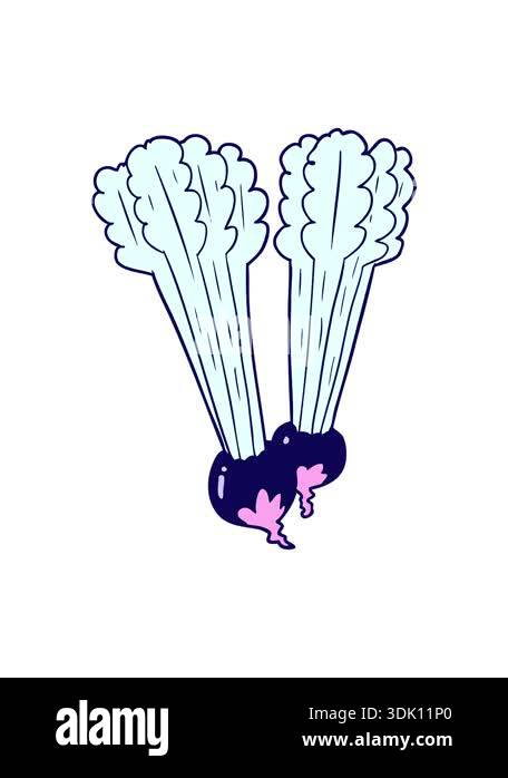 neon light effect animation of cartoon beetroots Stock Video Footage ...