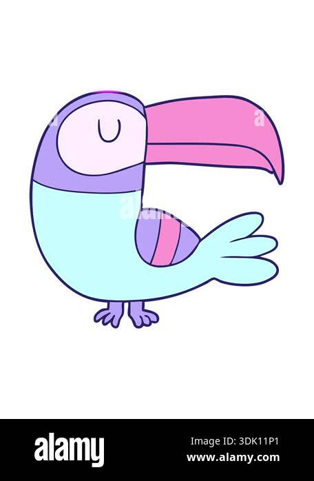 power up animation of toucan illustration Stock Video Footage - Alamy