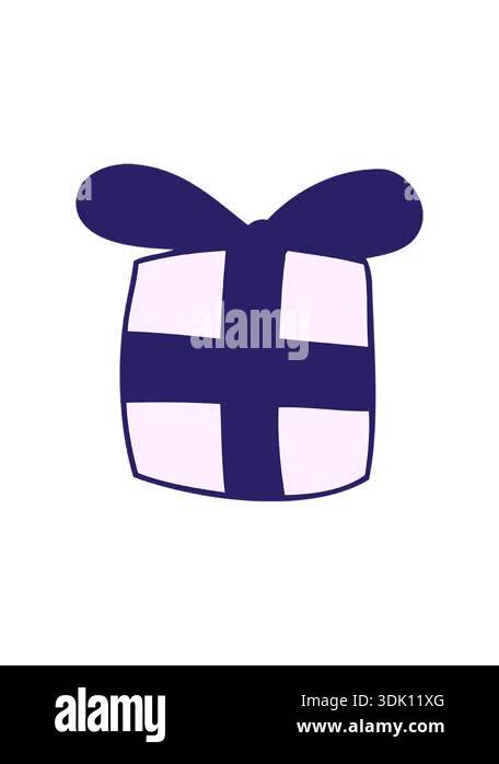 radioactive glowing animation of hand drawn image of a present Stock ...