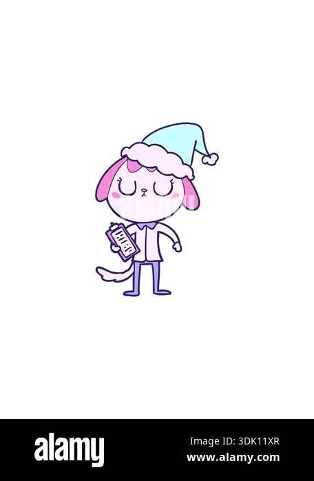 flashy sales animation of cute hand drawn line drawing of a dog wearing ...