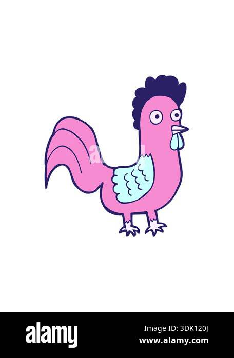 starburst effect animation of cartoon rooster Stock Video Footage - Alamy