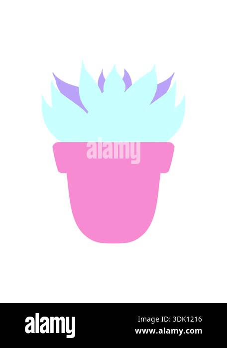 pixelize effect animation of succulent plant Stock Video Footage - Alamy