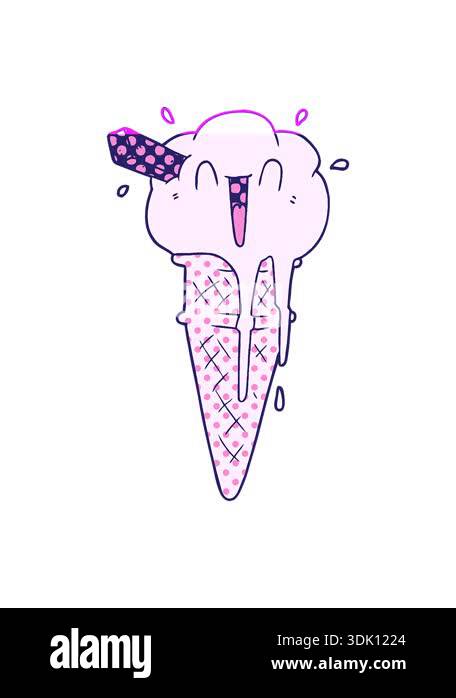 power up animation of ice cream design Stock Video Footage - Alamy