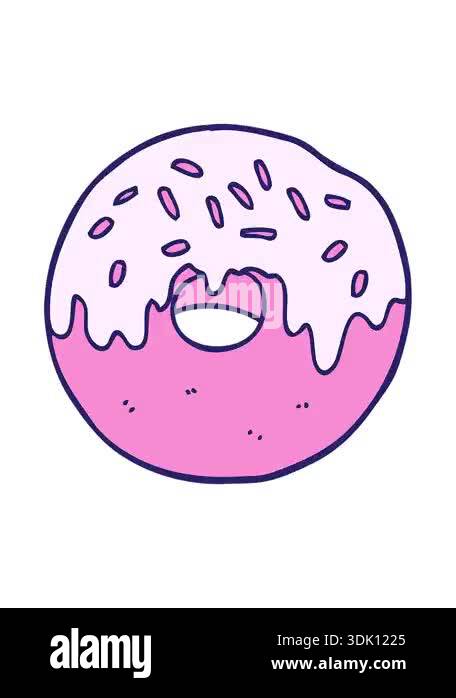 shivering motion animation of cartoon donut image Stock Video Footage ...