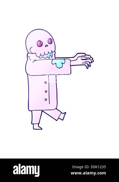 shivering motion animation of freehand drawn cartoon zombie Stock Video ...