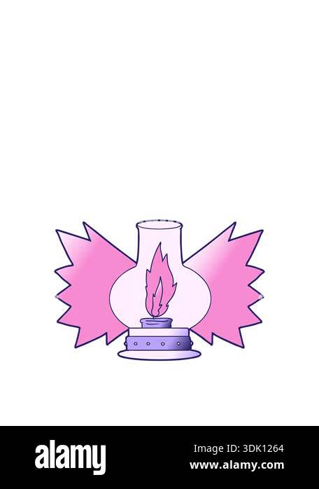 stretching up animation of cartoon lantern Stock Video Footage - Alamy