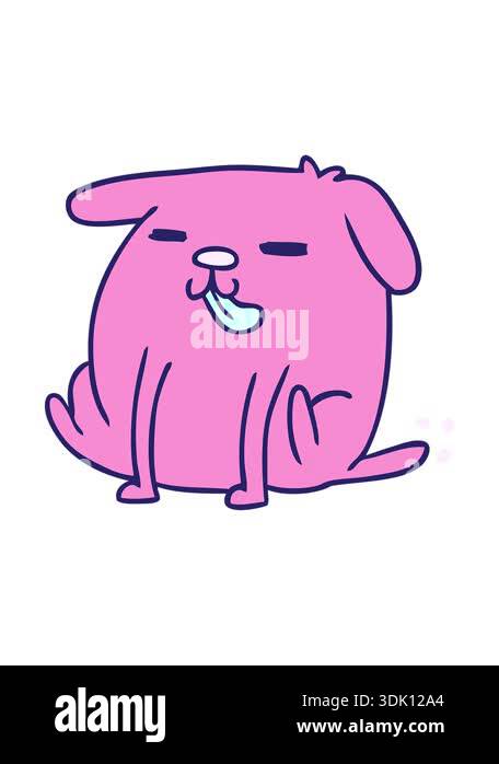 bobbing motion animation of cartoon illustration kawaii dog Stock Video ...