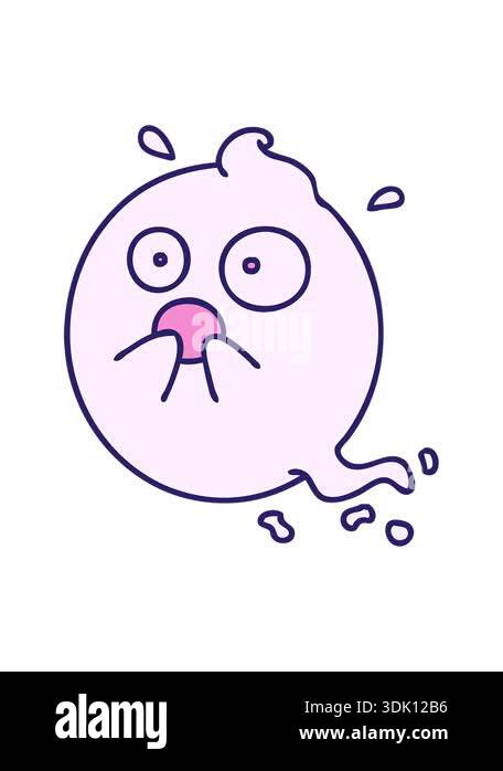 jiggle and pause animation of cartoon of a cute frightened ghost ...