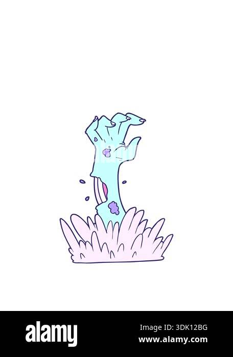 stretching up animation of a cartoon zombie rising from grave Stock ...