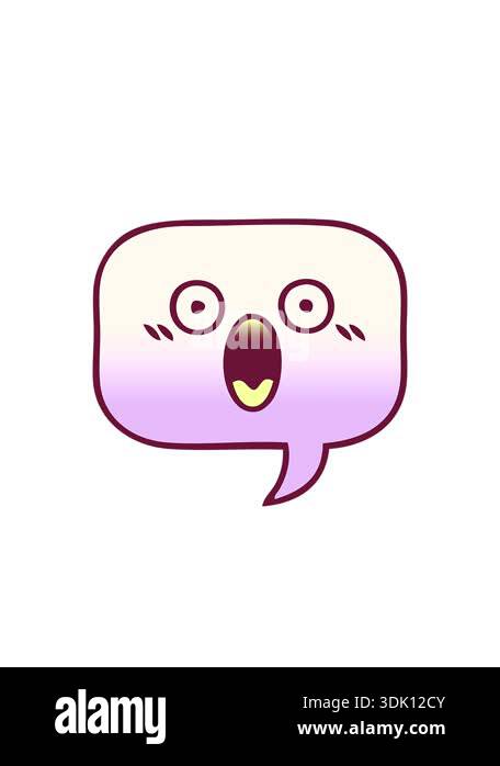 blinking radial lines animation of gradient shaded cartoon of a speech ...