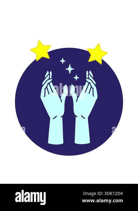 spinning stars animation of image of reaching hands Stock Video Footage ...