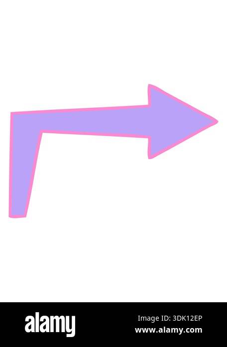 shine light effect animation of hand drawn cartoon of arrow Stock Video ...