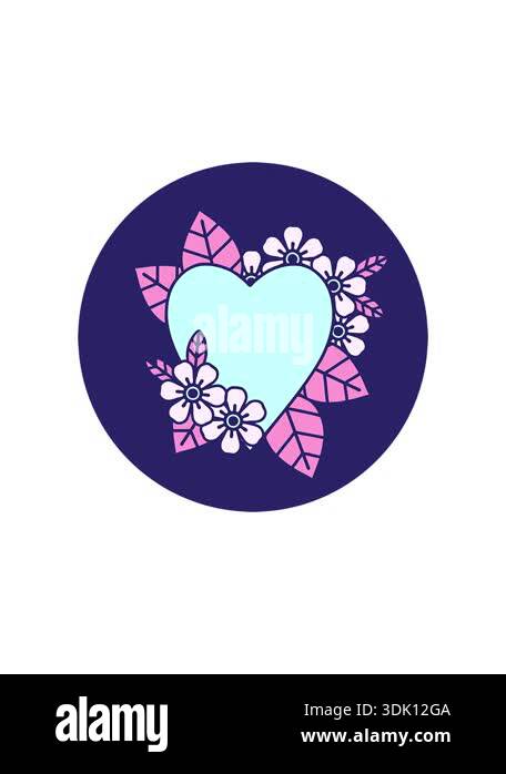 splitting effect animation of a botanical florals heart Stock Video ...