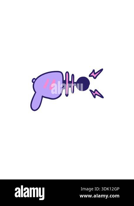 popping motion animation of cartoon ray gun Stock Video Footage - Alamy