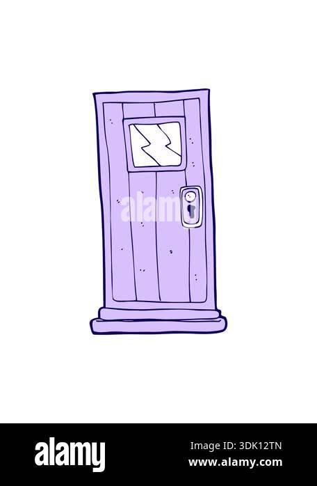 neon light effect animation of cartoon door Stock Video Footage - Alamy