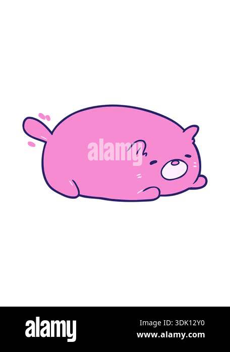 shivering motion animation of cute cartoon cat drawing Stock Video ...