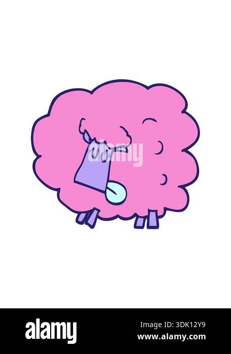 pressure popping animation of cartoon doodle black sheep Stock Video ...