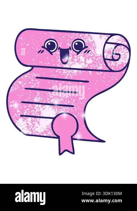 glitter effect animation of retro grunge texture cartoon of a contract ...