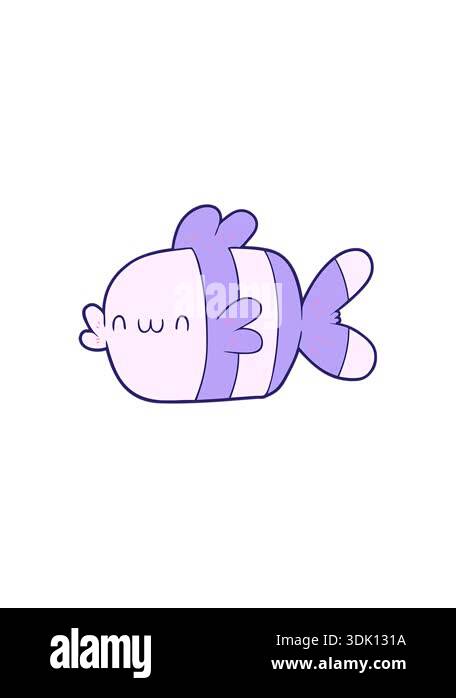 starburst effect animation of cute cartoon fish Stock Video Footage - Alamy