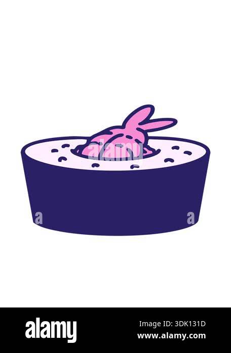 bobbing motion animation of a traditional japanese sushi rolled with ...