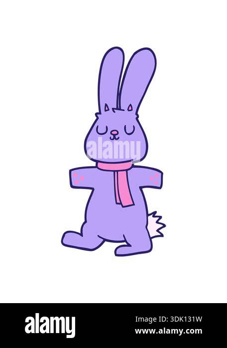 bob and pause animation of cartoon rabbit Stock Video Footage - Alamy