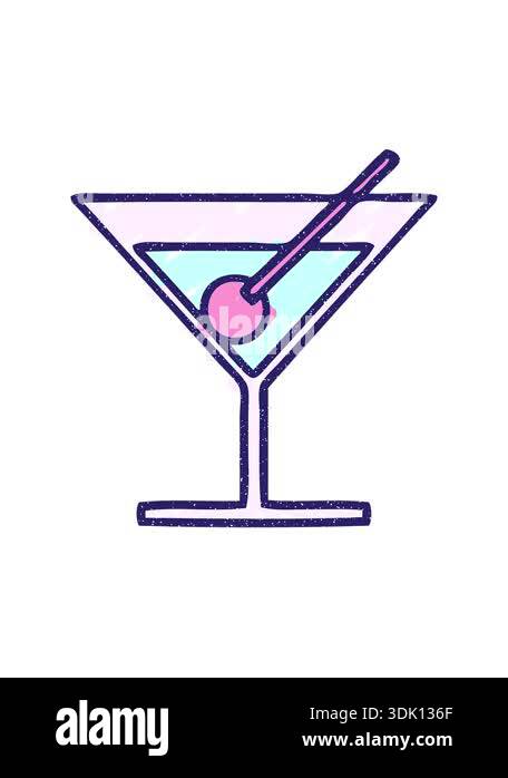 pressure popping animation of Cocktail Chalk Drawing Stock Video ...