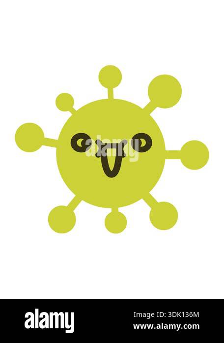 changing color animation of happy cross eyed virus Stock Video Footage ...