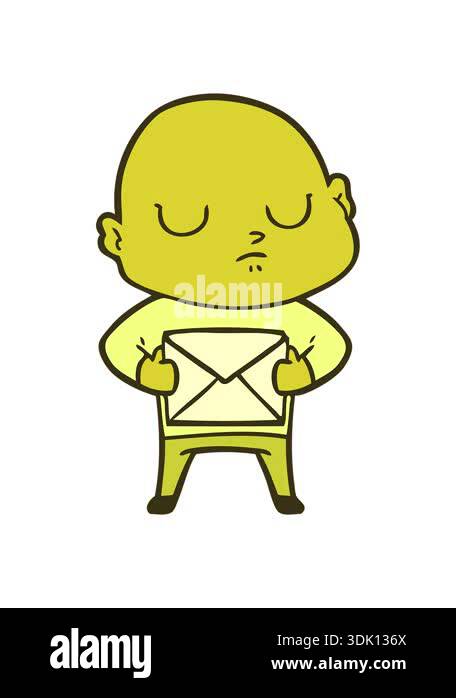 changing color animation of cartoon bald man Stock Video Footage - Alamy