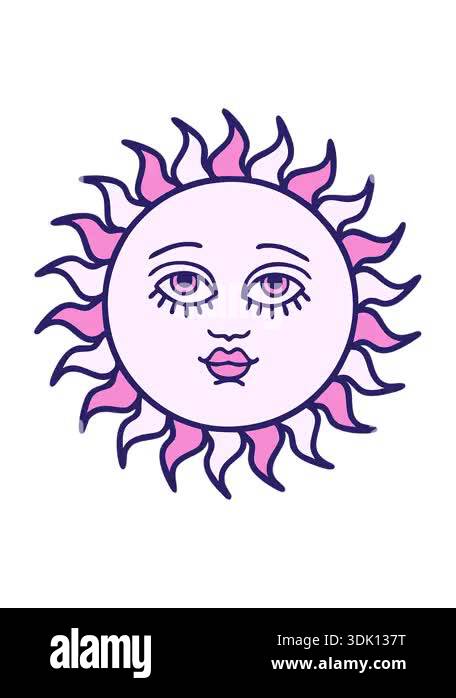 vibrating motion animation of smiling sun design Stock Video Footage ...