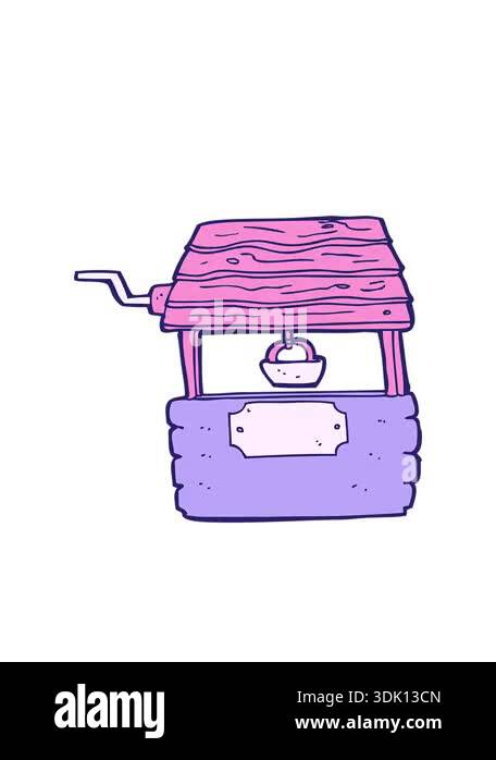 bobbing motion animation of cartoon well design Stock Video Footage - Alamy