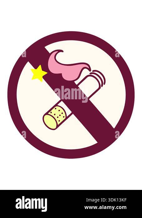 twinkling stars effect animation of cute cartoon of a no smoking ...