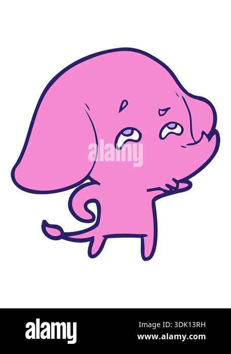 jiggle and pause animation of cartoon of an elephant remembering Stock ...
