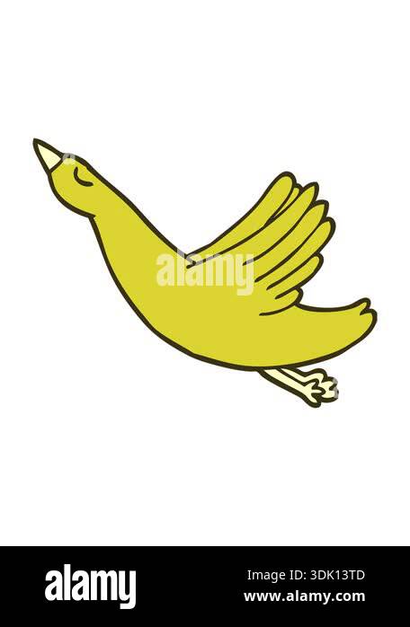 changing color animation of cartoon doodle flying duck Stock Video ...