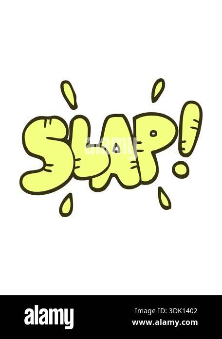 changing color animation of slap text Stock Video Footage - Alamy