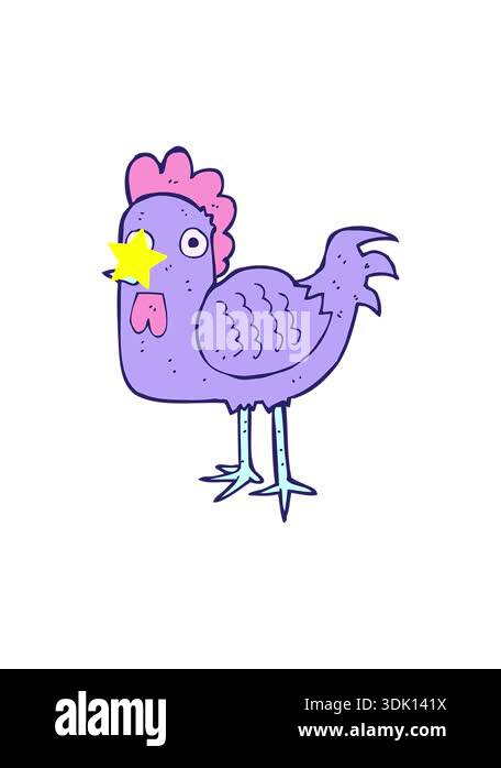 twinkling stars effect animation of a chicken Stock Video Footage - Alamy