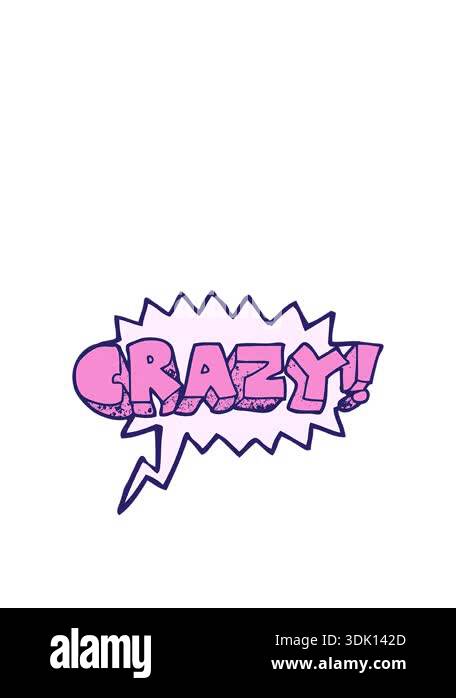 stretching up animation of freehand speech bubble textured cartoon ...