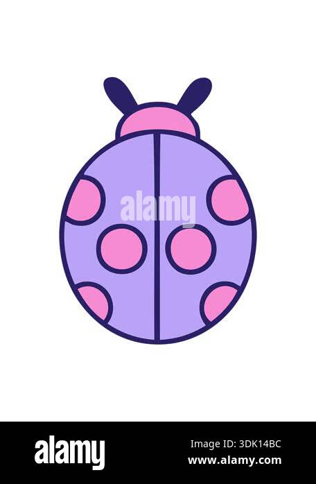 shaking motion animation of cute cartoon of a lady bug Stock Video ...