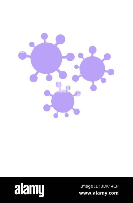 rise and float animation of virus illustration Stock Video Footage - Alamy