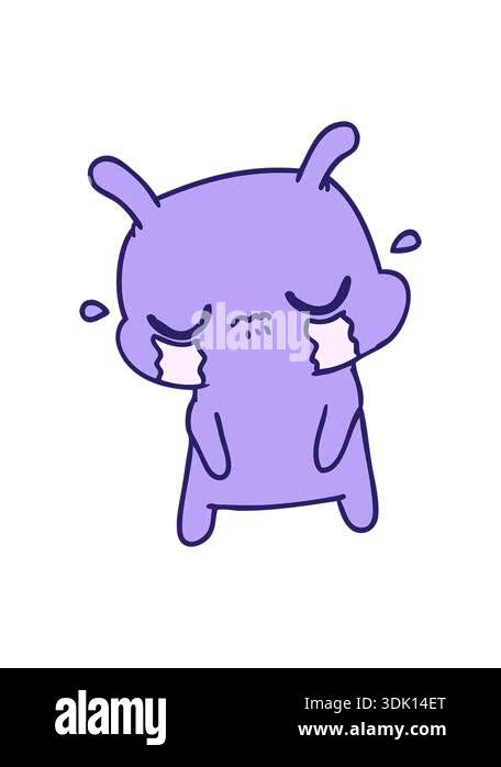 shine light effect animation of freehand drawn cartoon of cute sad ...