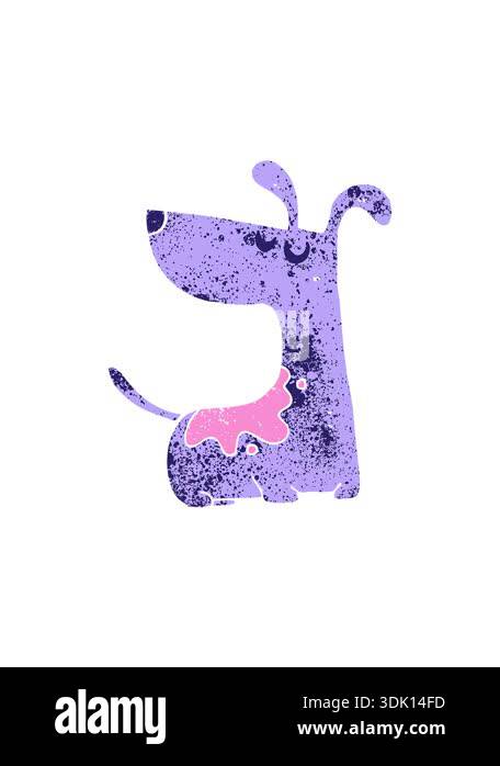 power up animation of cartoon happy dog drawing Stock Video Footage - Alamy