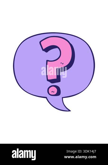 spinning motion animation of question mark with speech bubble Stock ...