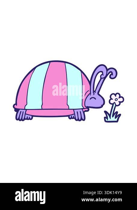pressure popping animation of cartoon bug and flower Stock Video ...