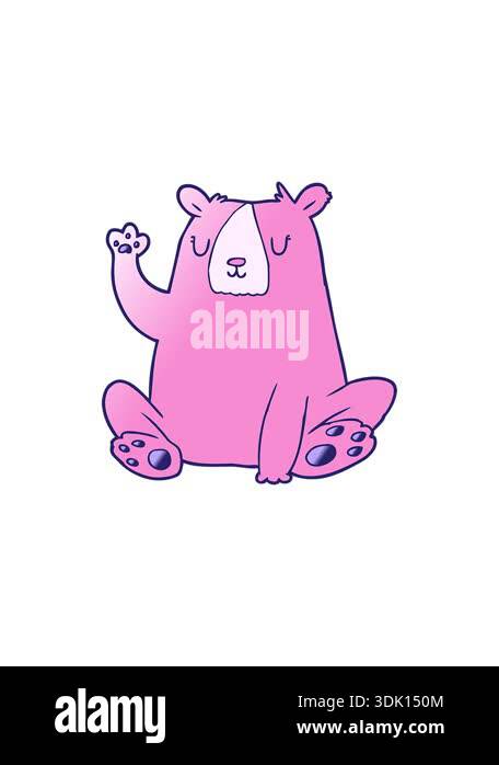 sales flash animation of cartoon bear wave Stock Video Footage - Alamy